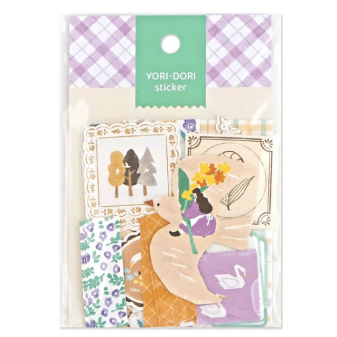 Mind Wave Yori Dori Japanese Stickers | Lilac Yellow – millenotes